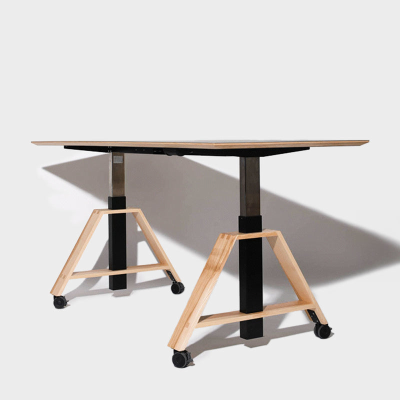 Desk with wheels | Height-adjustable group work table